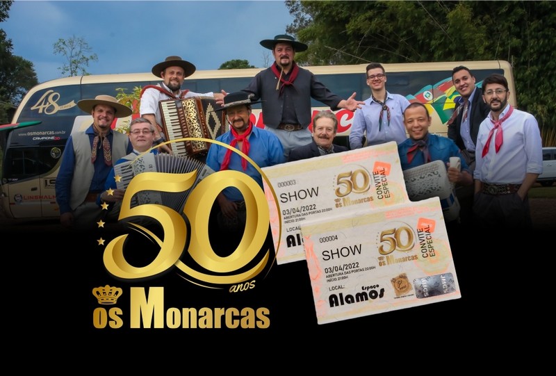 Sorteio de ingressos para o show Os Monarcas 50 Anos em Mafra ...