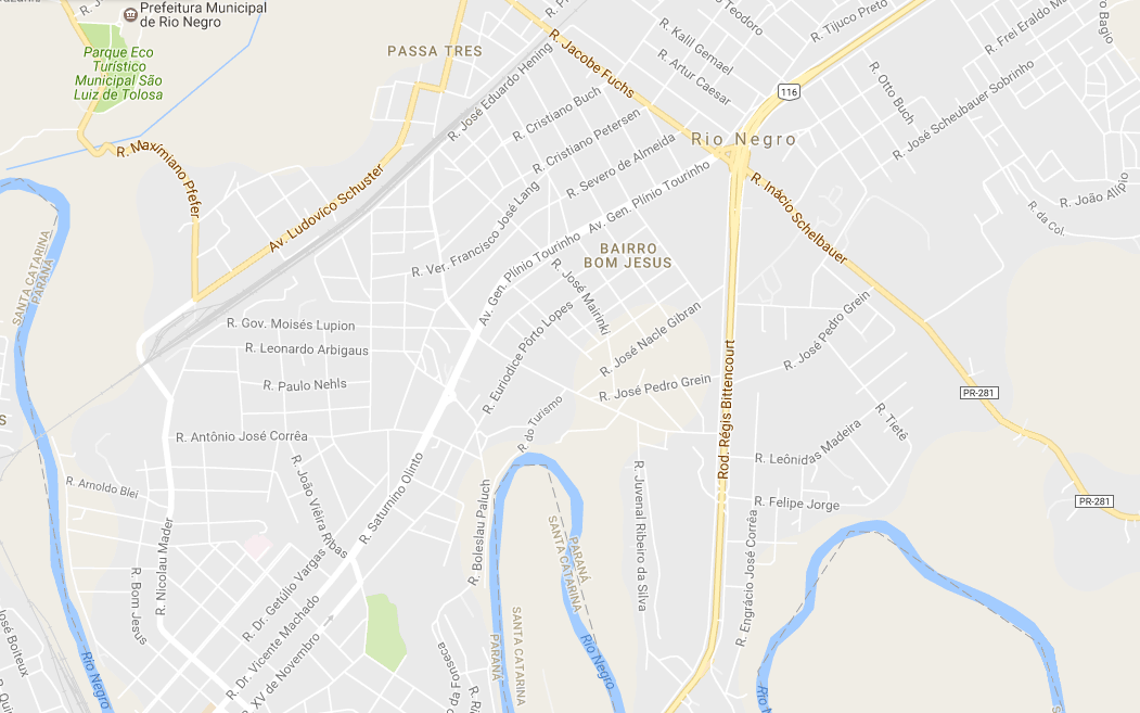 Mapa dinâmico de Rio Negro | Click Riomafra