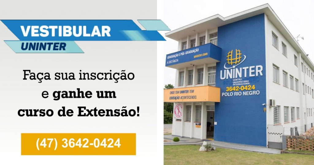 Vestibular Uninter: faça sua inscrição e ganhe um curso de Extensão ...