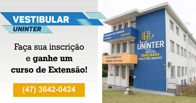 Vestibular Uninter: faça sua inscrição e ganhe um curso de Extensão ...