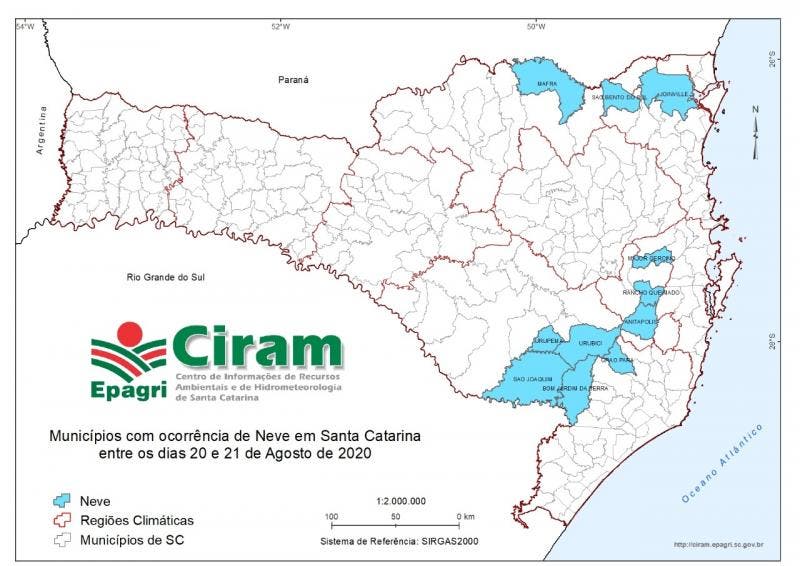 Mafra teve neve granulada nesta sexta-feira, segundo Epagri | Click ...