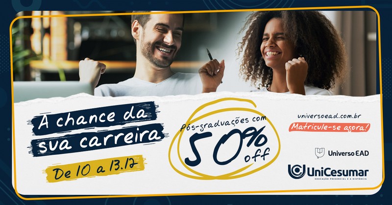 Unicesumar Mafra oferece cursos de pós-graduação com 50% off | Click ...