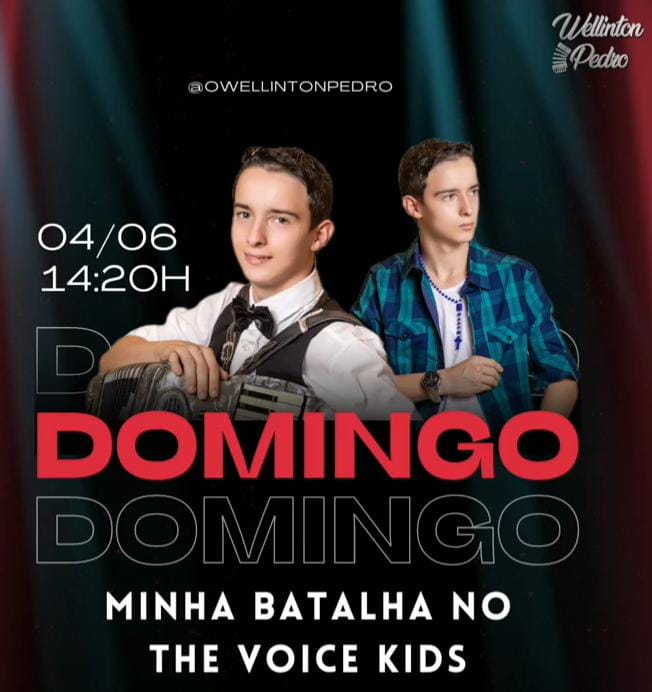 Wellinton Pedro se apresentará novamente neste domingo (4) no The Voice ...