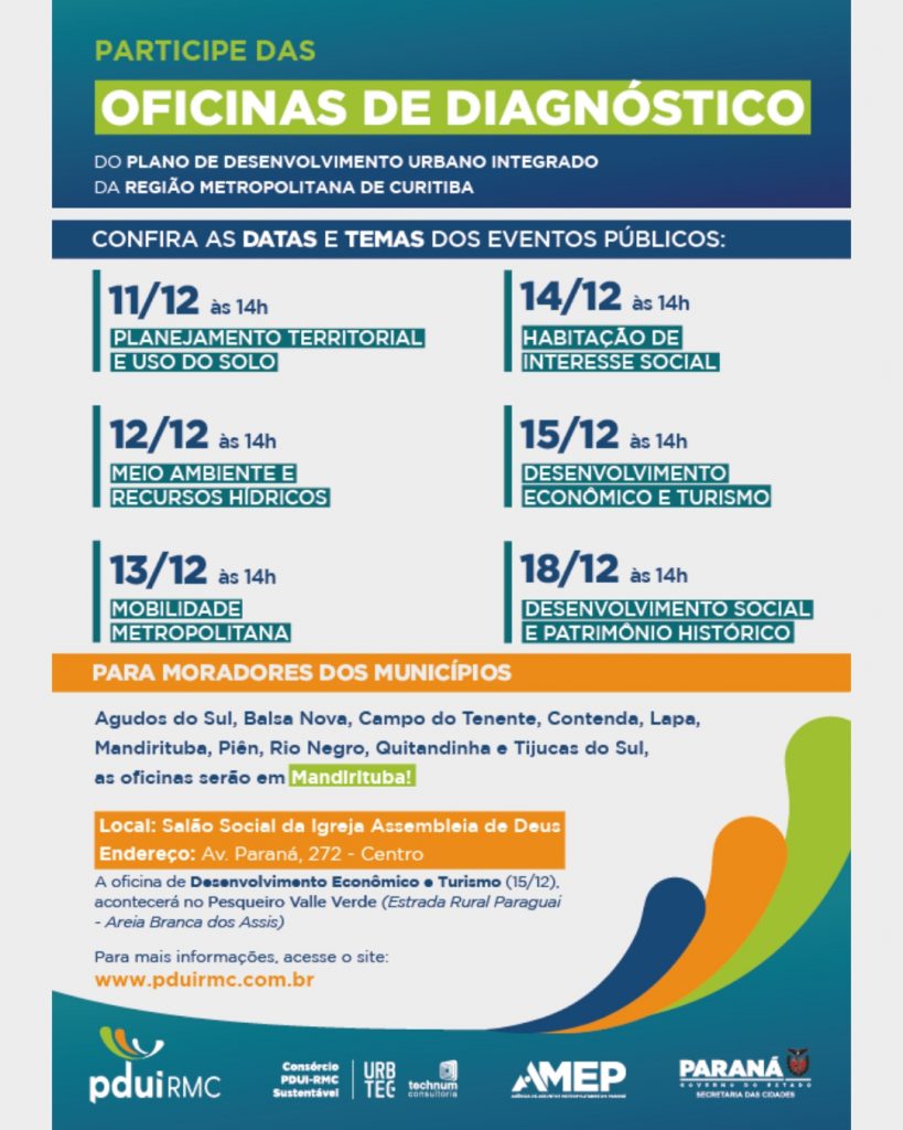 População de Rio Negro pode participar das oficinas técnicas do PDUI da ...